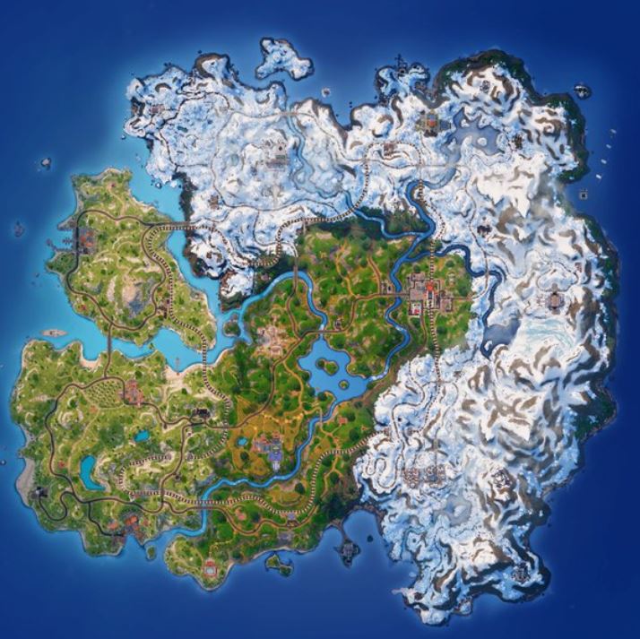 New Fortnite Map All Chapter 5 Season 1 Locations Fortnite Insider