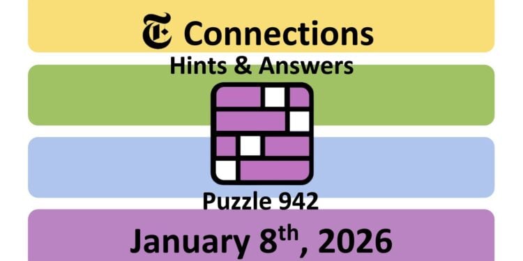 ‘NYT Connections’ Answers Today January 8th, 2026 – 942 Hints and ...