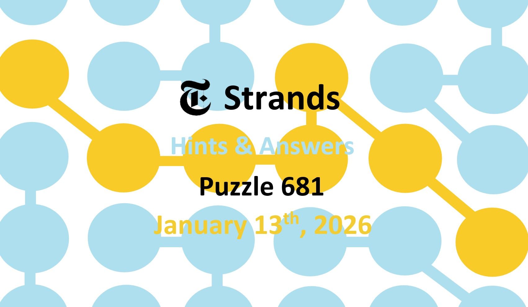 NYT ‘Strands’ Answers Today #681, Spangram January 13th, 2026 – Word ...