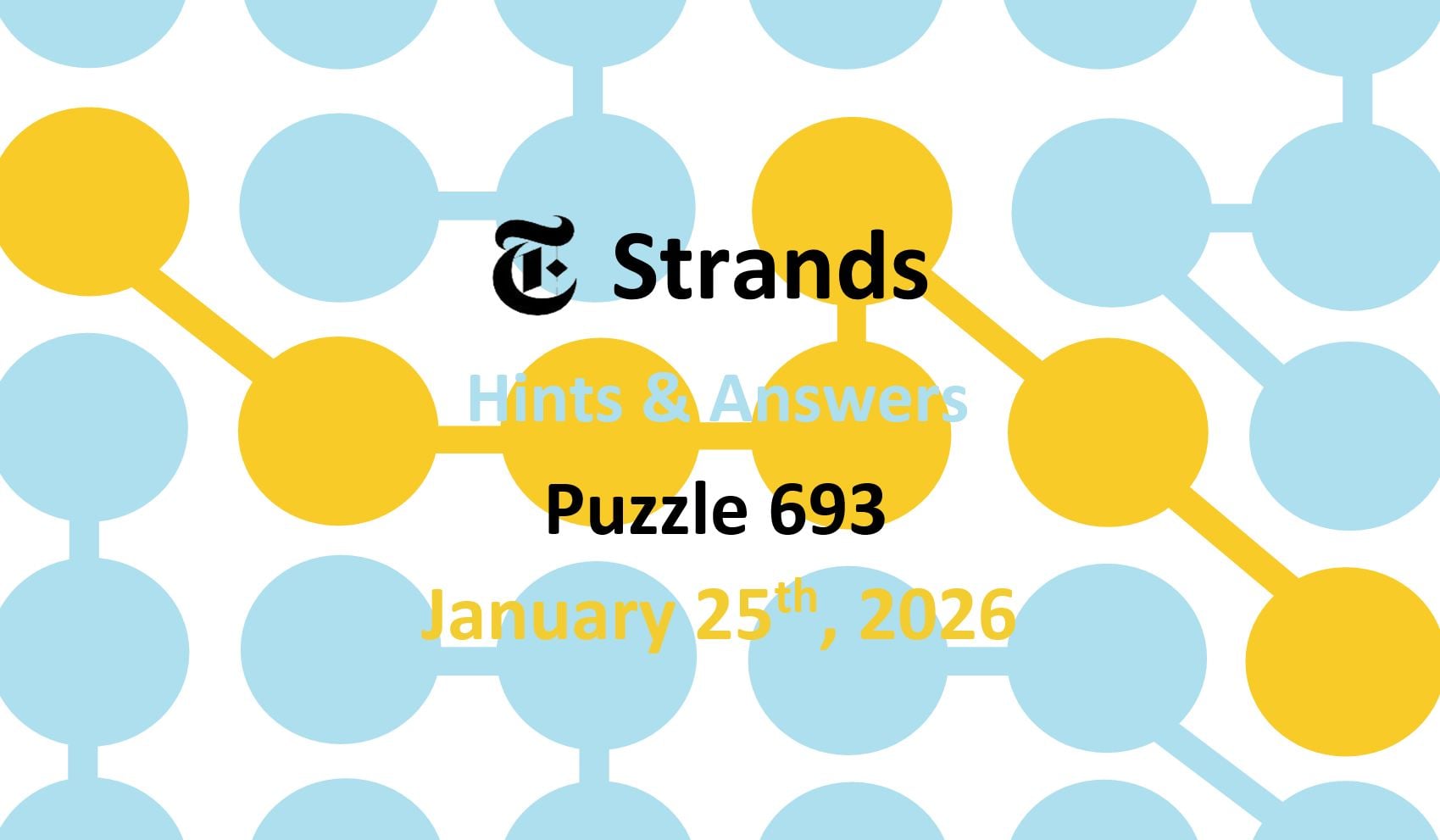 NYT ‘Strands’ Answers Today #693, Spangram January 25th, 2026 – Word ...