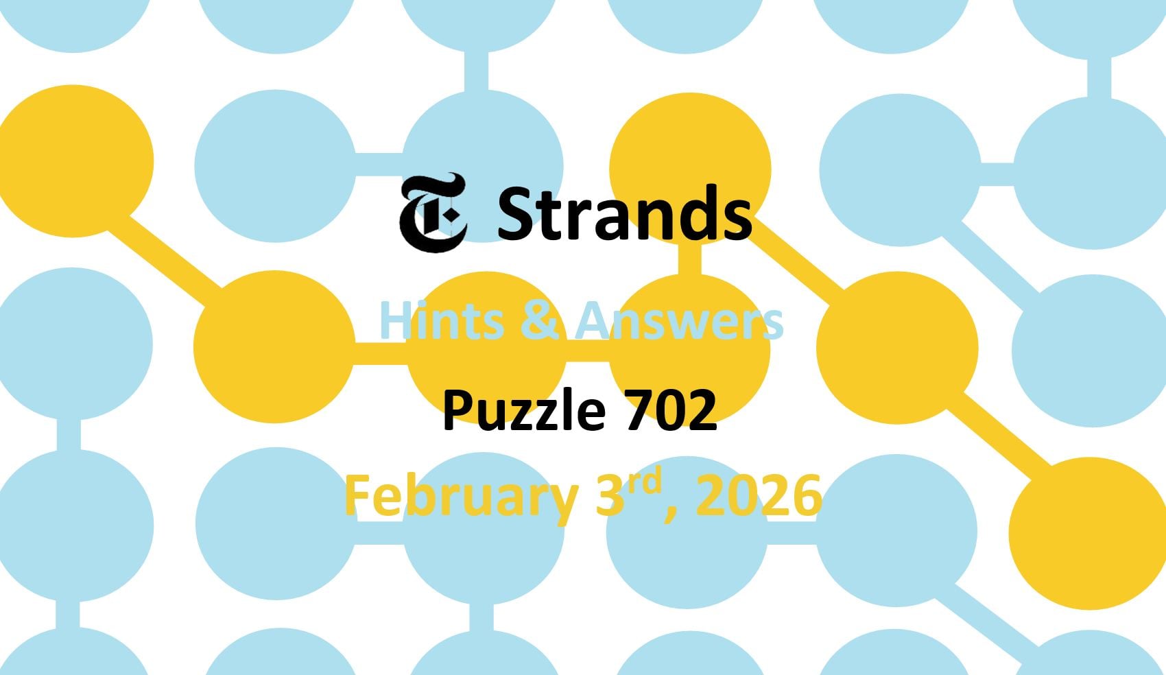 NYT ‘Strands’ Answers Today #702, Spangram February 3rd, 2026 – Word ...